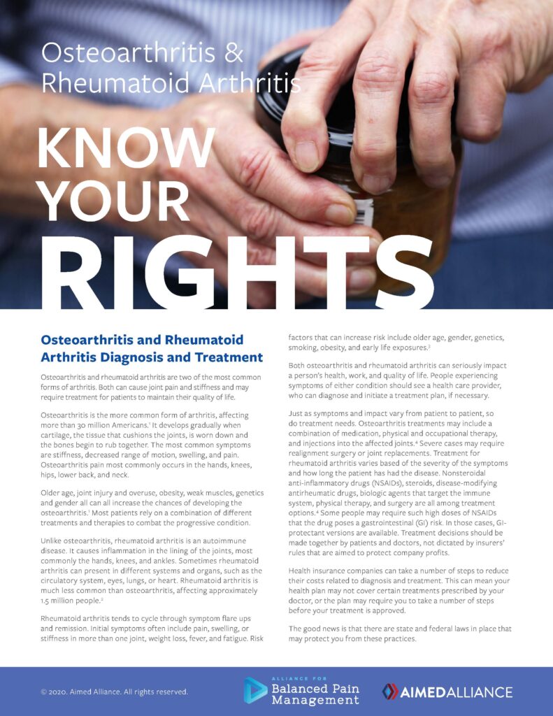 Aimed Alliance and the Alliance for Balanced Pain Management Release ...